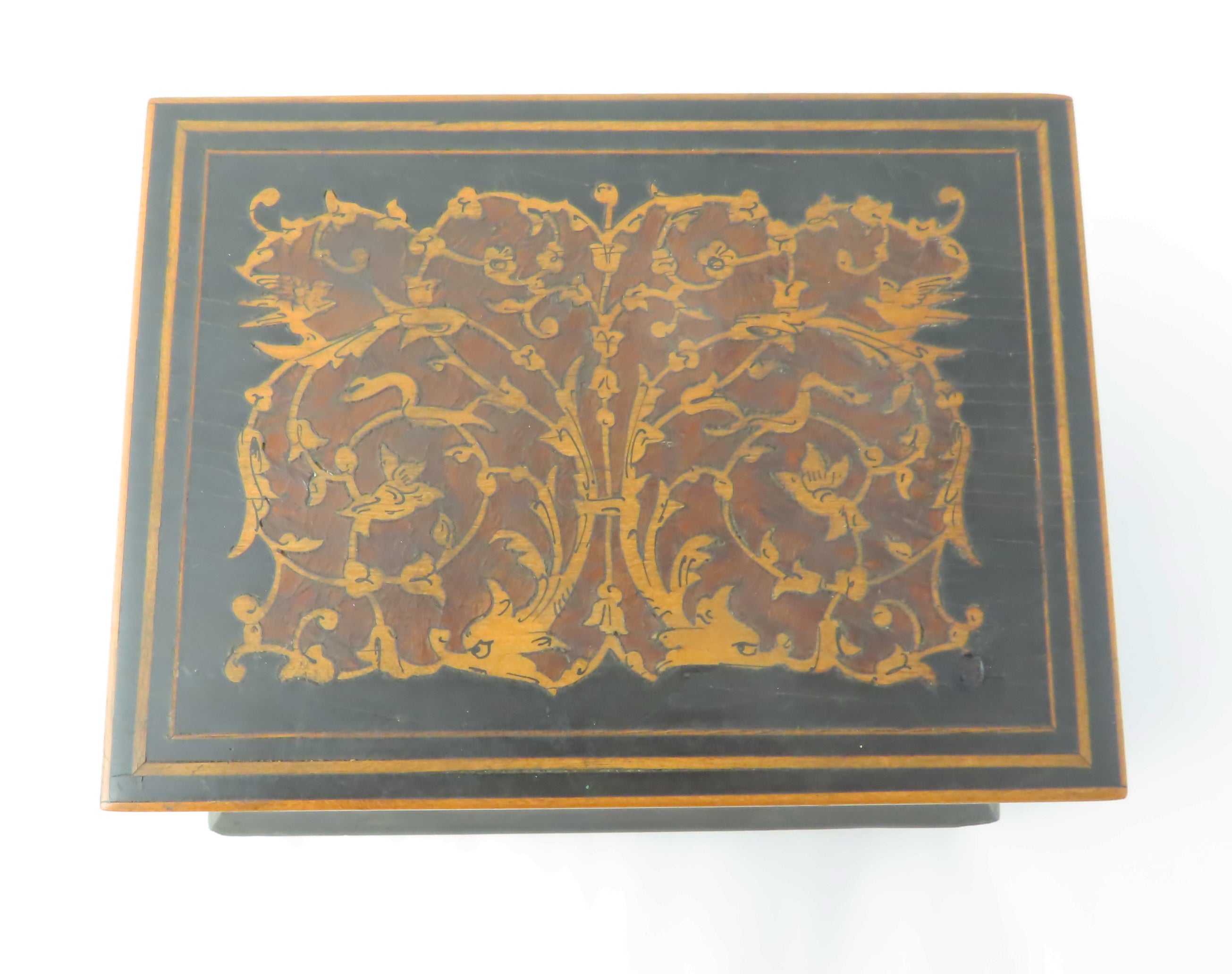 Vintage Fold Out Cigarette Shelf Detail Wood w/Music Box – Rocky's Gold ...